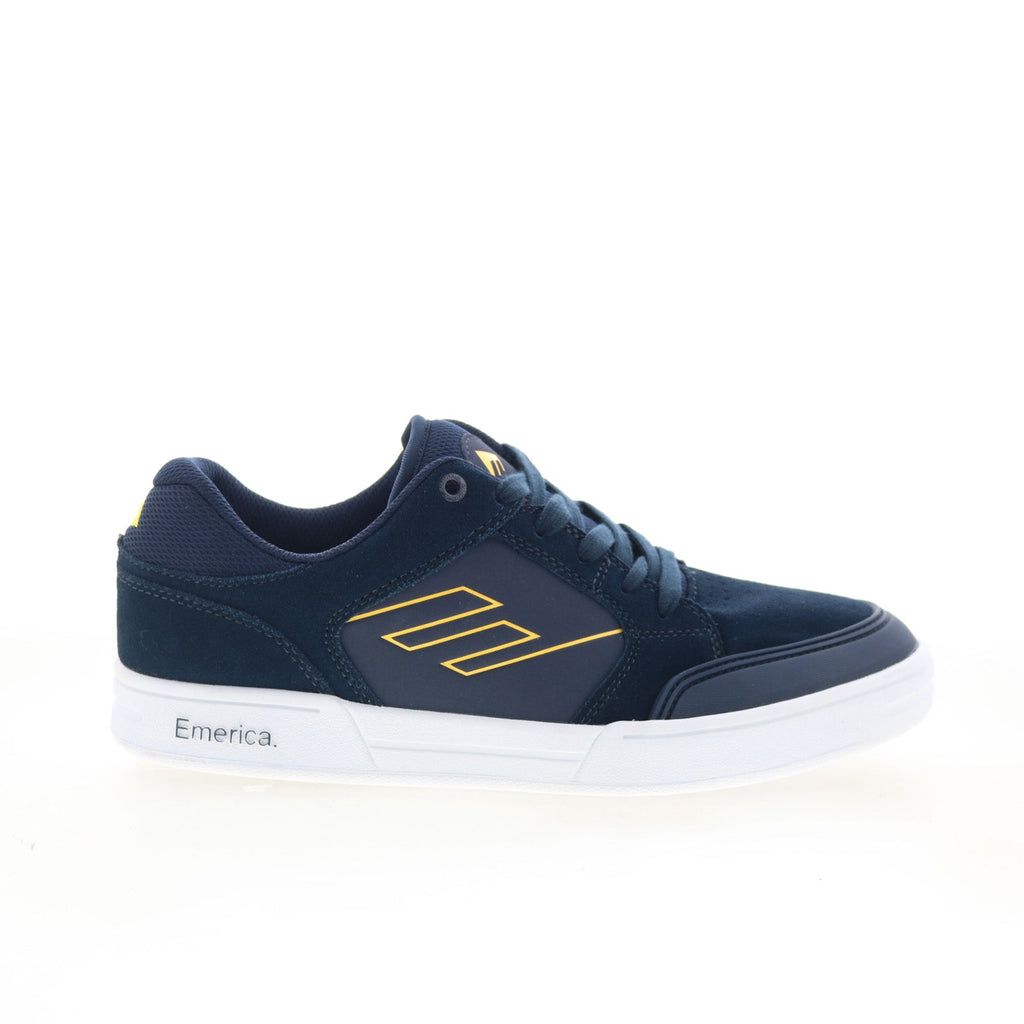 Emerica Heritic 6101000155401 Mens Blue Suede Skate Inspired Sneakers ...