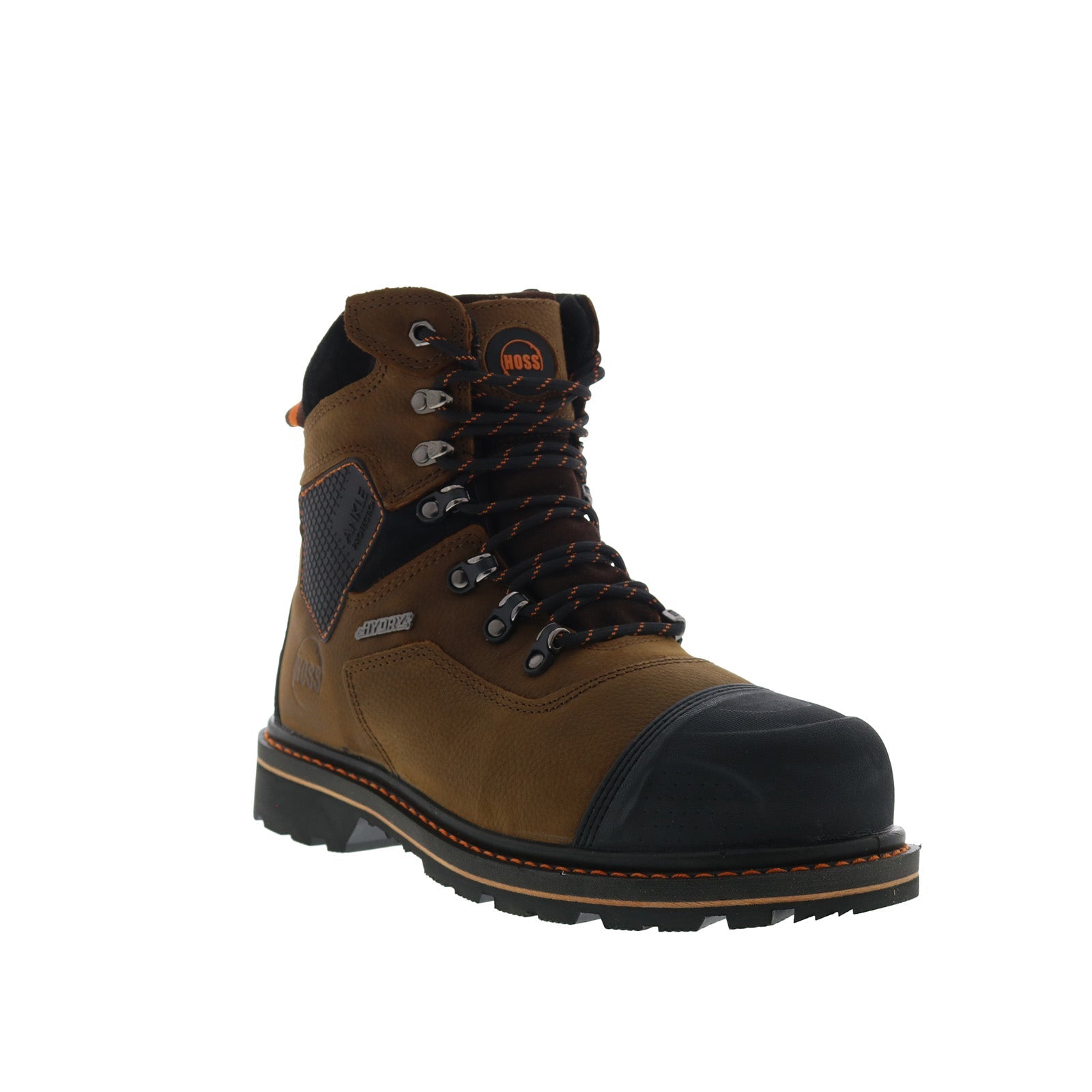 Hoss Range Soft Toe 61172 Mens Brown Wide Leather Work & Safety Boots ...