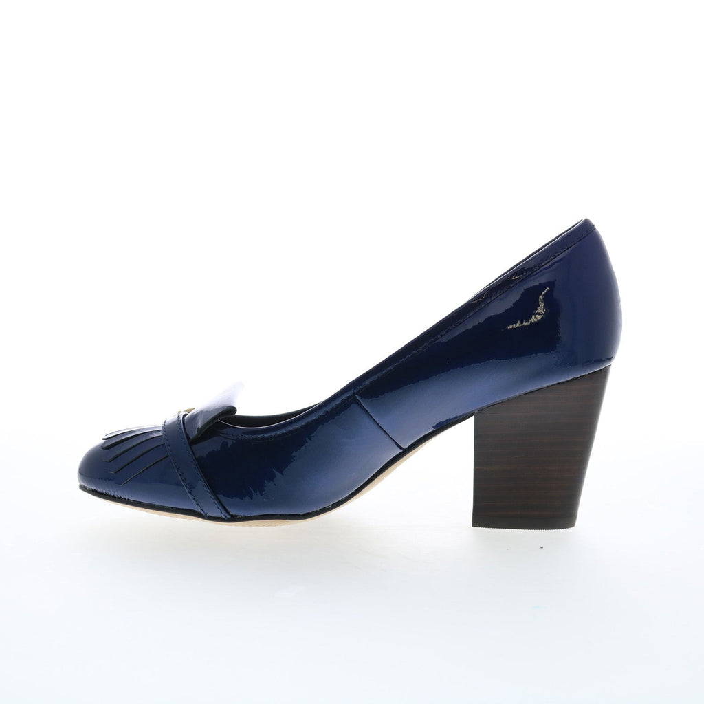 Isola Tara 6229317 Womens Blue Leather Slip On Heels Pumps Shoes - Ruze ...