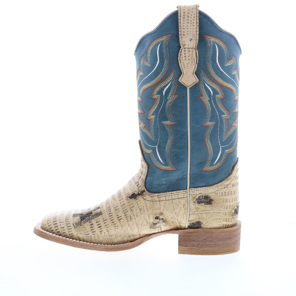 Outlaw Ladies 11" Lizard PNT 70001 Womens Brown Leather Western Boots ...