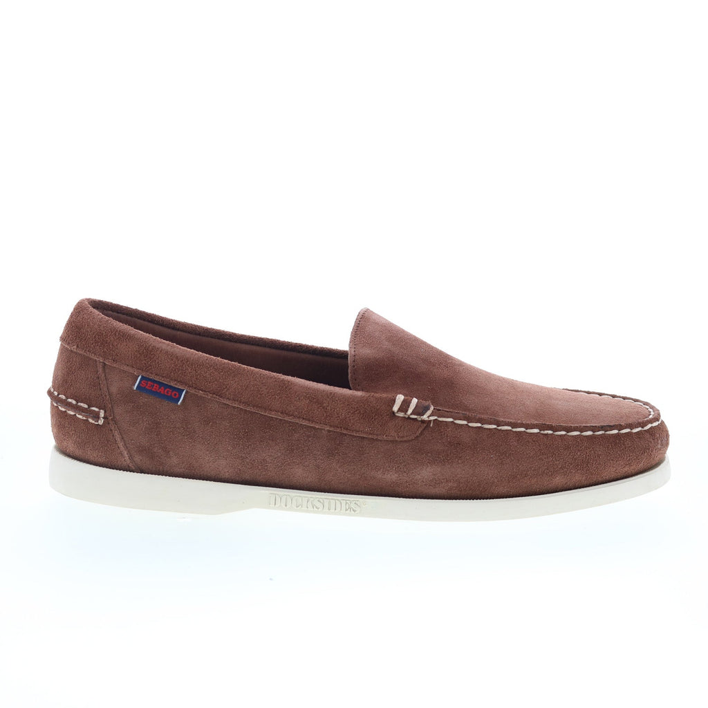 Sebago Frank Boat Roughout Mens Brown Suede Loafers & Slip Ons Casual ...