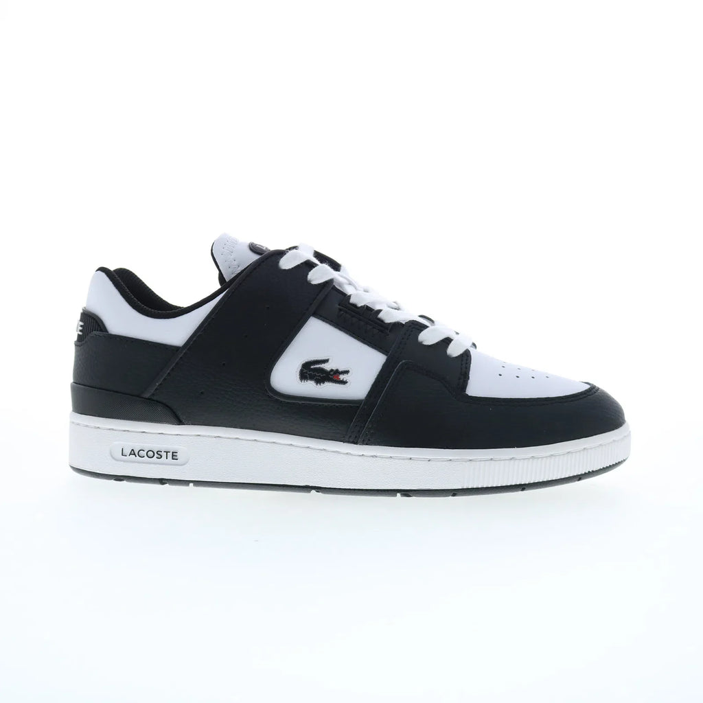 Lacoste Court Cage 224 1 SMA Mens Black Leather Lifestyle Sneakers Sho ...