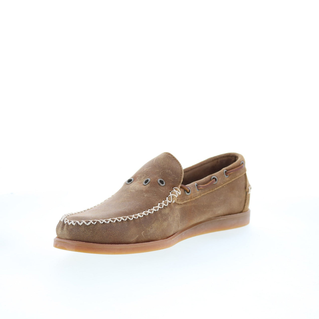 Sebago Scout Waxed Suede Mens Brown Suede Loafers & Slip Ons Boat Shoe ...