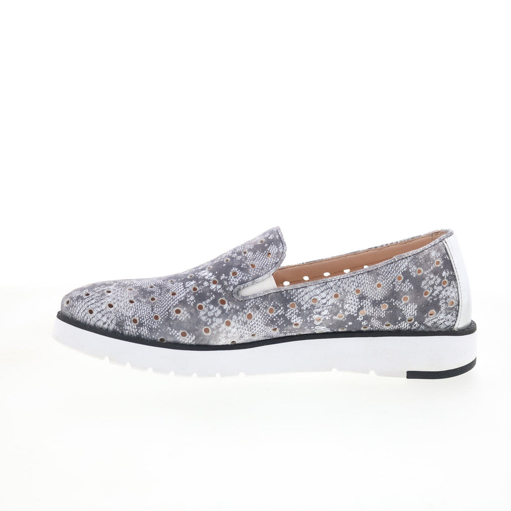 Johnston & Murphy Penelope 78-11417 Womens Gray Leather Loafer Flats S ...