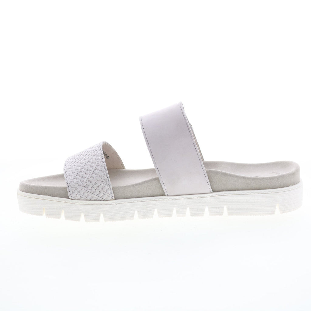 Gabor 83-740-39 Womens White Leather Strap Slides Sandals Shoes - Ruze ...