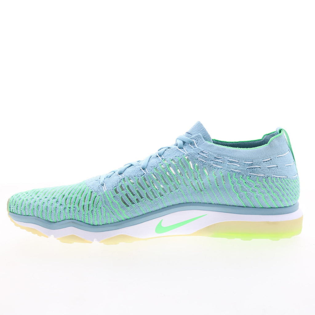 Nike Air Zoom Fearless Flyknit Womens Blue Mesh Athletic Running Shoes ...