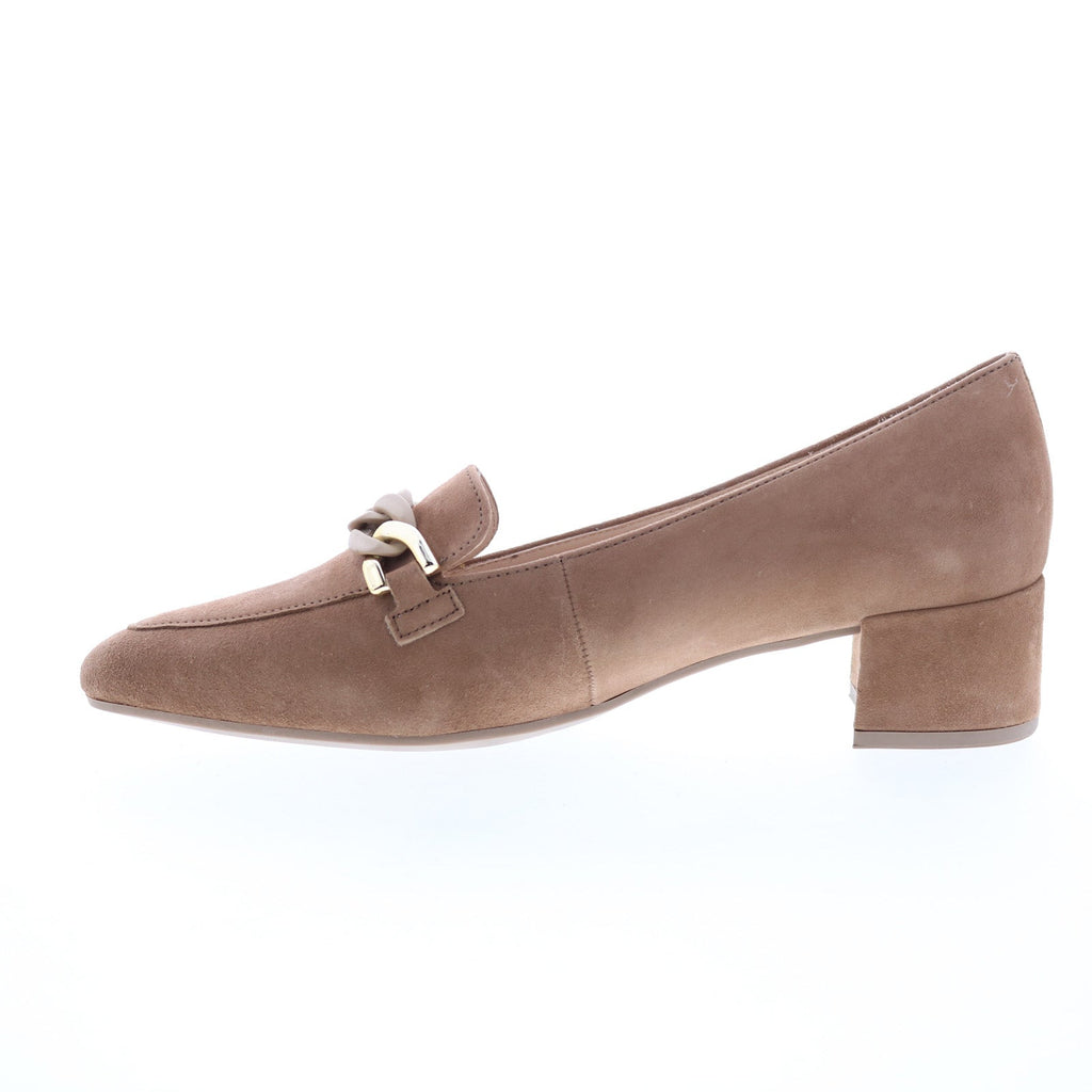 Gabor 91-441-18 Womens Brown Suede Slip On Pumps Heels Shoes - Ruze Shoes