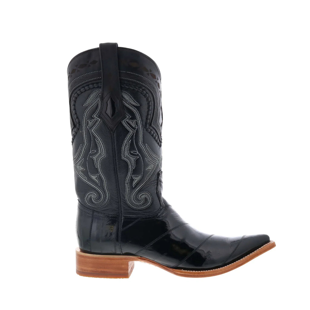 Los Altos EEL Boots XXX-Toe 950805 Mens Black Wide Cowboy Western Boot ...
