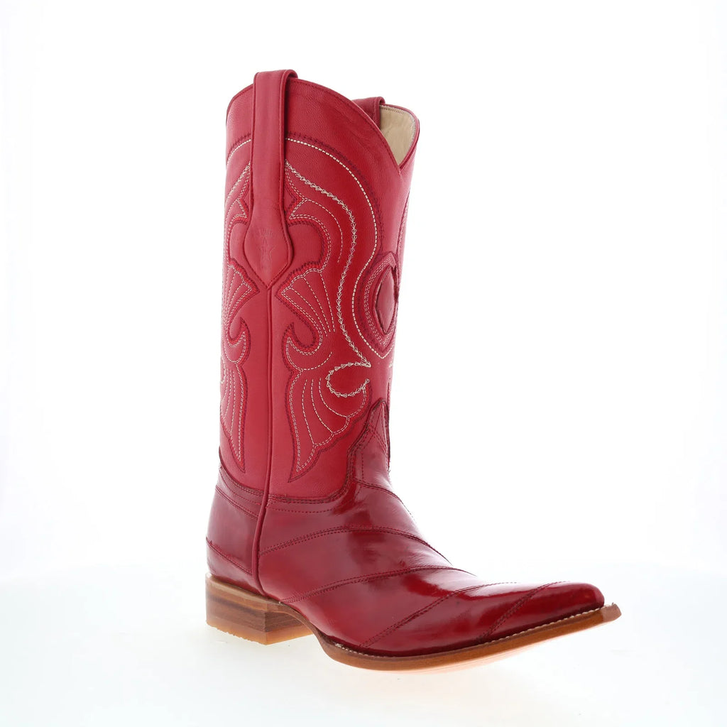 Los Altos EEL Boots XXX-Toe 950812 Mens Red Wide Cowboy Western Boots ...