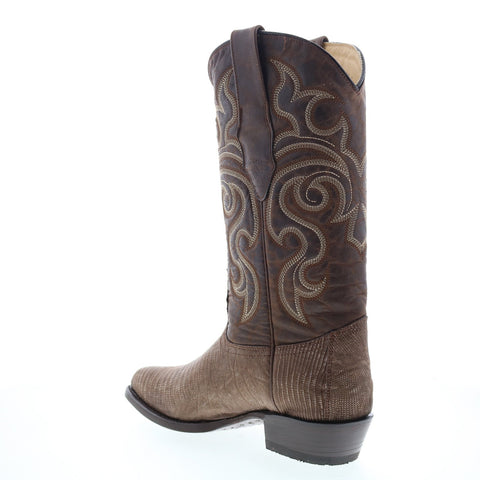 Los Altos J-Toe Teju Lizard 990735 Mens Brown Wide Cowboy Western Boot ...
