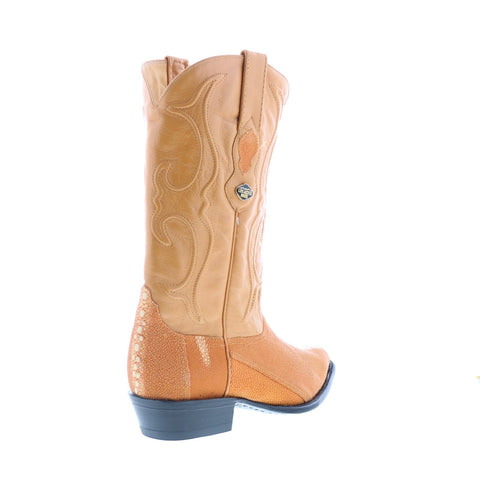 Los Altos J-Toe Stingray Rowstone Mens Yellow Wide Cowboy Western Boot ...