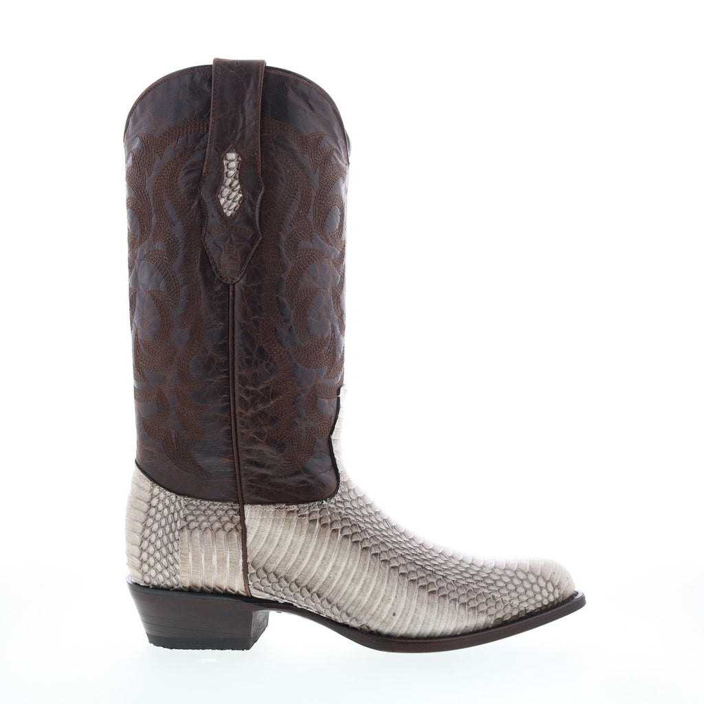 Los Altos J-Toe Cobra 996549 Mens Beige Wide Leather Cowboy Western Bo ...