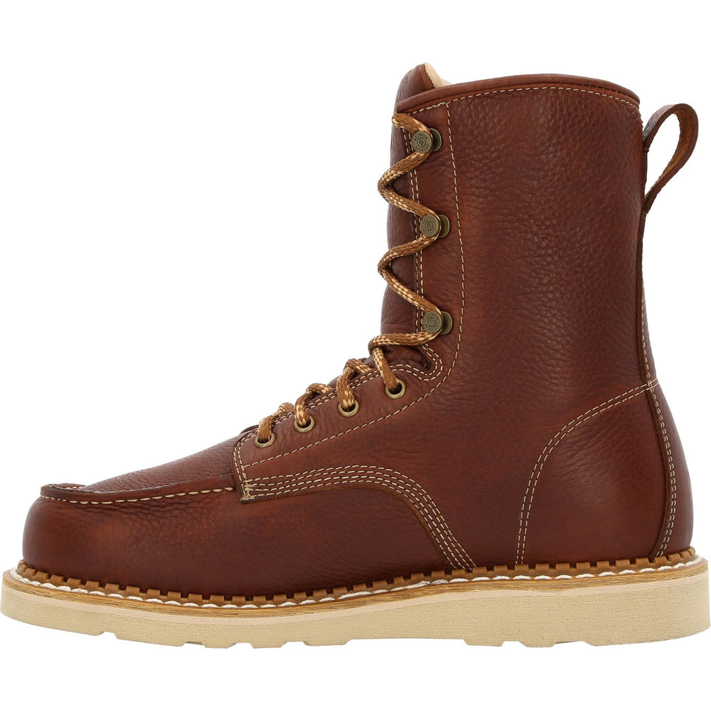 Georgia Boot Wedge Moc Toe GB00480 Mens Brown Leather Work & Safety Bo ...