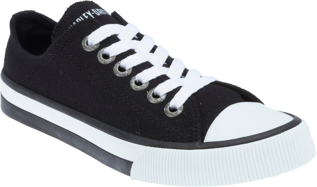 Harley-Davidson Roarke Ox D93812 Mens Black Canvas Lifestyle Sneakers ...
