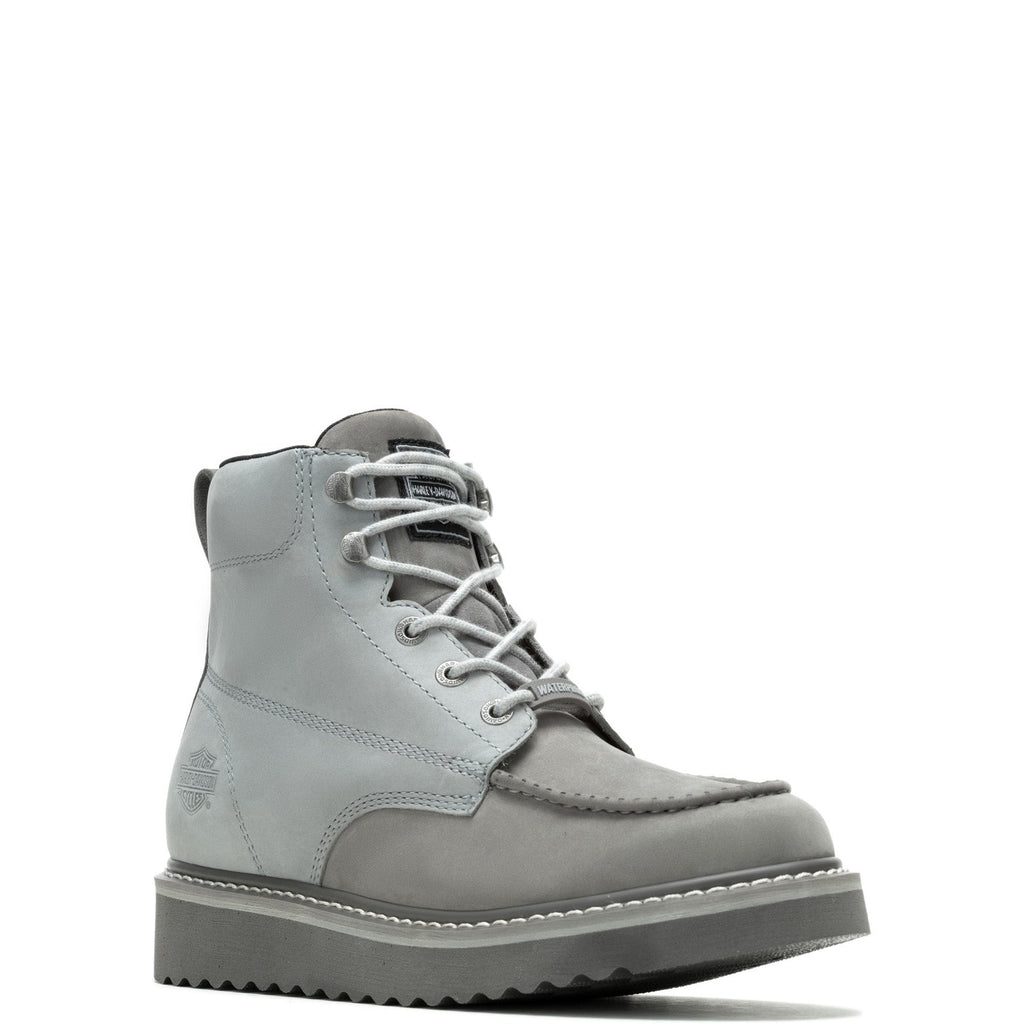 Harley-Davidson Beau D93858 Mens Gray Leather Zipper Motorcycle Boots ...