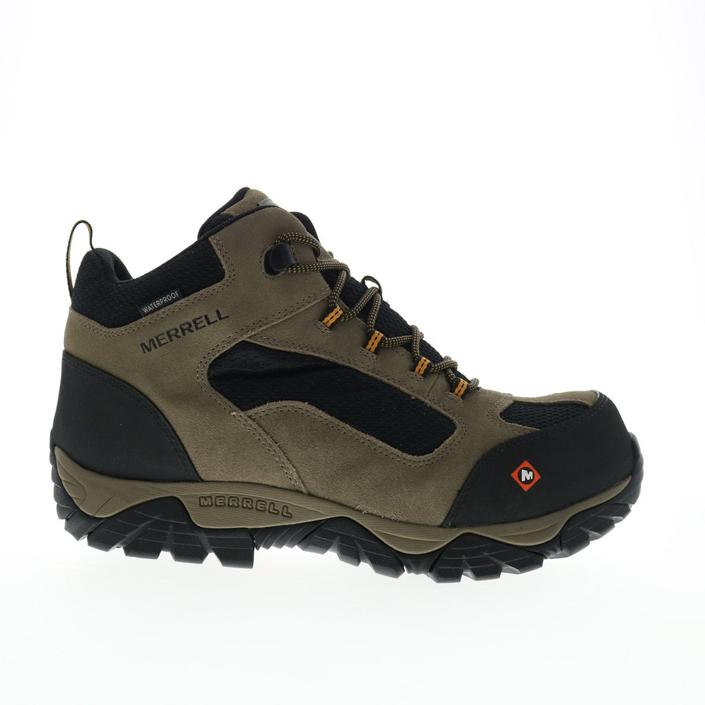 Merrell Moab Onset Mid Waterproof Composite Toe Mens Brown Wide Work B ...