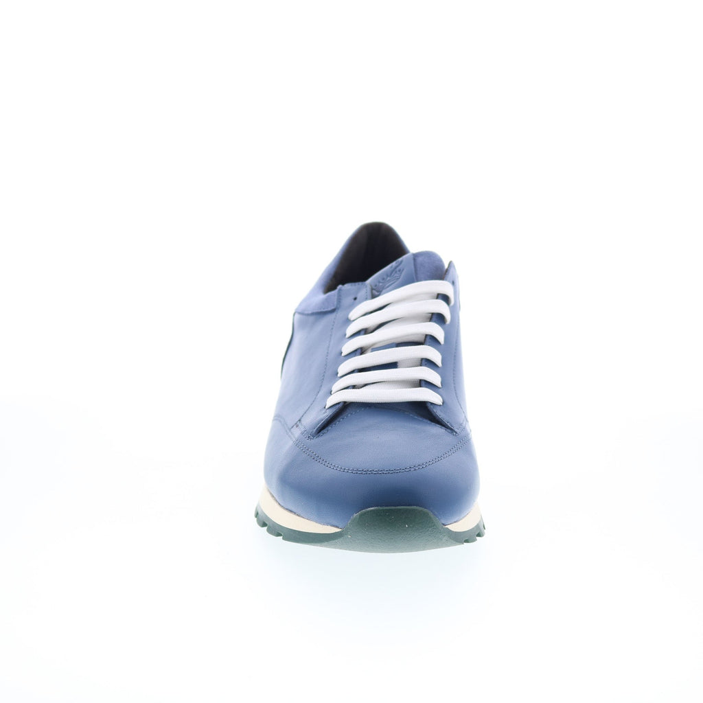 Pastori by Di Bianco Lucius Mens Blue Leather Lace Up Lifestyle Sneake ...