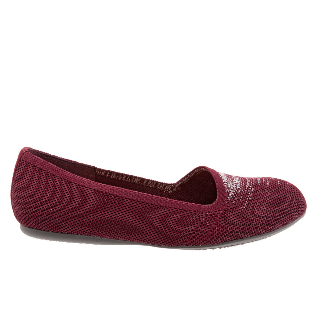 Softwalk Sicily S1861-606 Womens Burgundy Extra Wide Ballet Flats Shoe ...