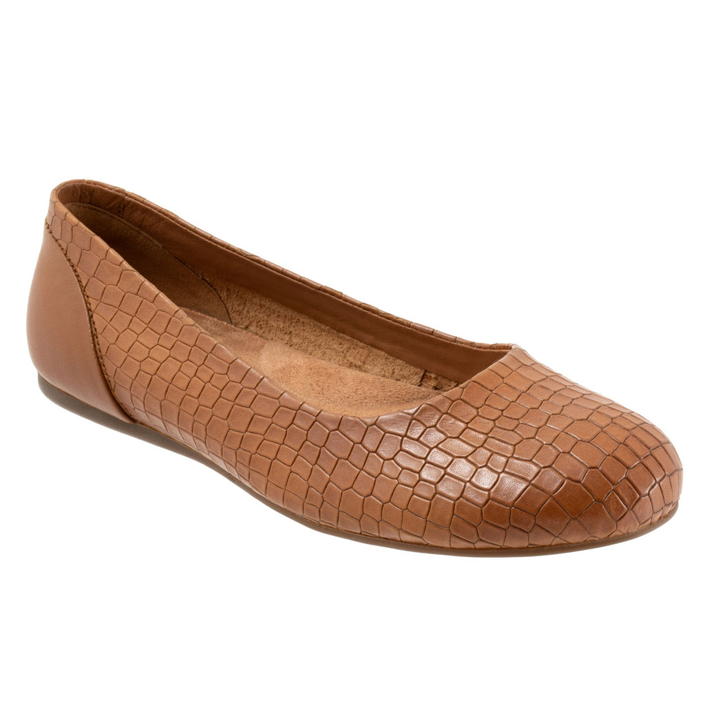 Softwalk Sonoma S1862-256 Womens Brown Extra Wide Ballet Flats Shoes ...