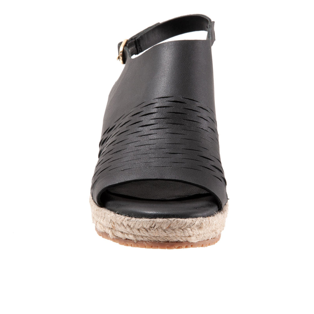Softwalk Hixson S2207-001 Womens Black Narrow Leather Wedges Sandals S ...