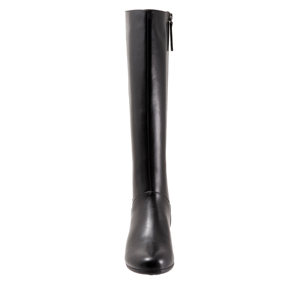Trotters Misty Wide Shaft T2261-001 Womens Black Leather Knee High Boo ...