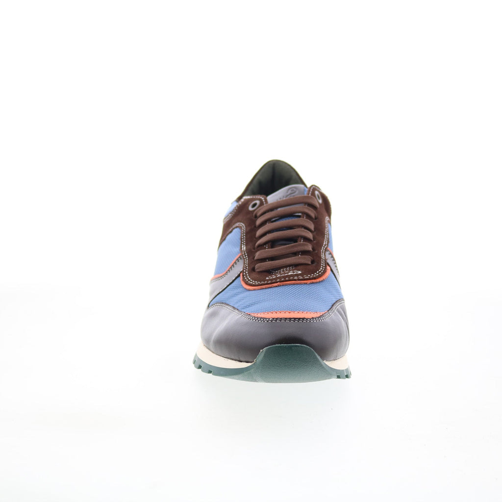 Pastori by Di Bianco Thrax Mens Blue Leather Lace Up Lifestyle Sneaker ...