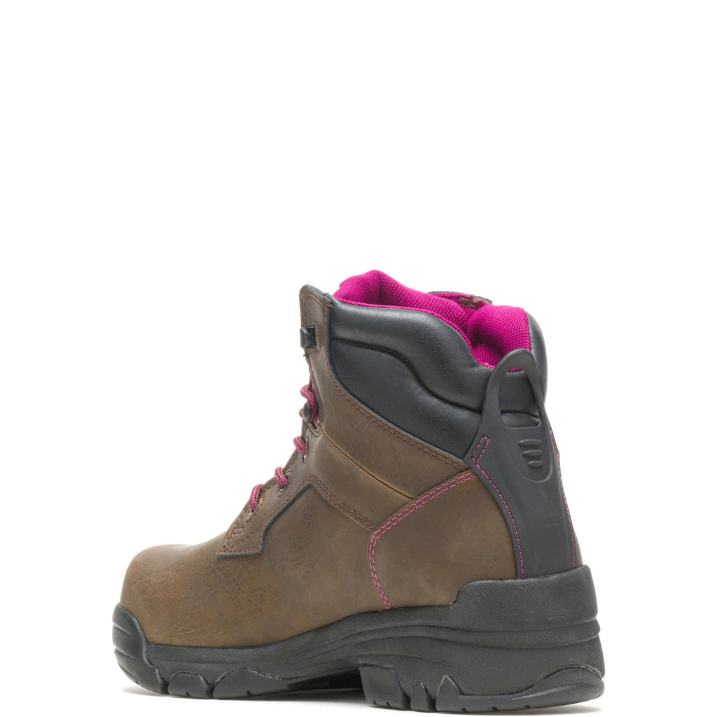 Wolverine Merlin 6" Waterproof Composite Toe Womens Brown Wide Work ...