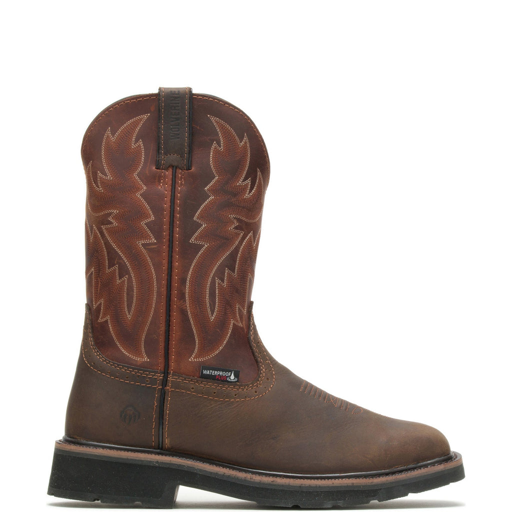 Wolverine Rancher WP Steel Toe Wellington 10" Mens Brown Work & Safety ...