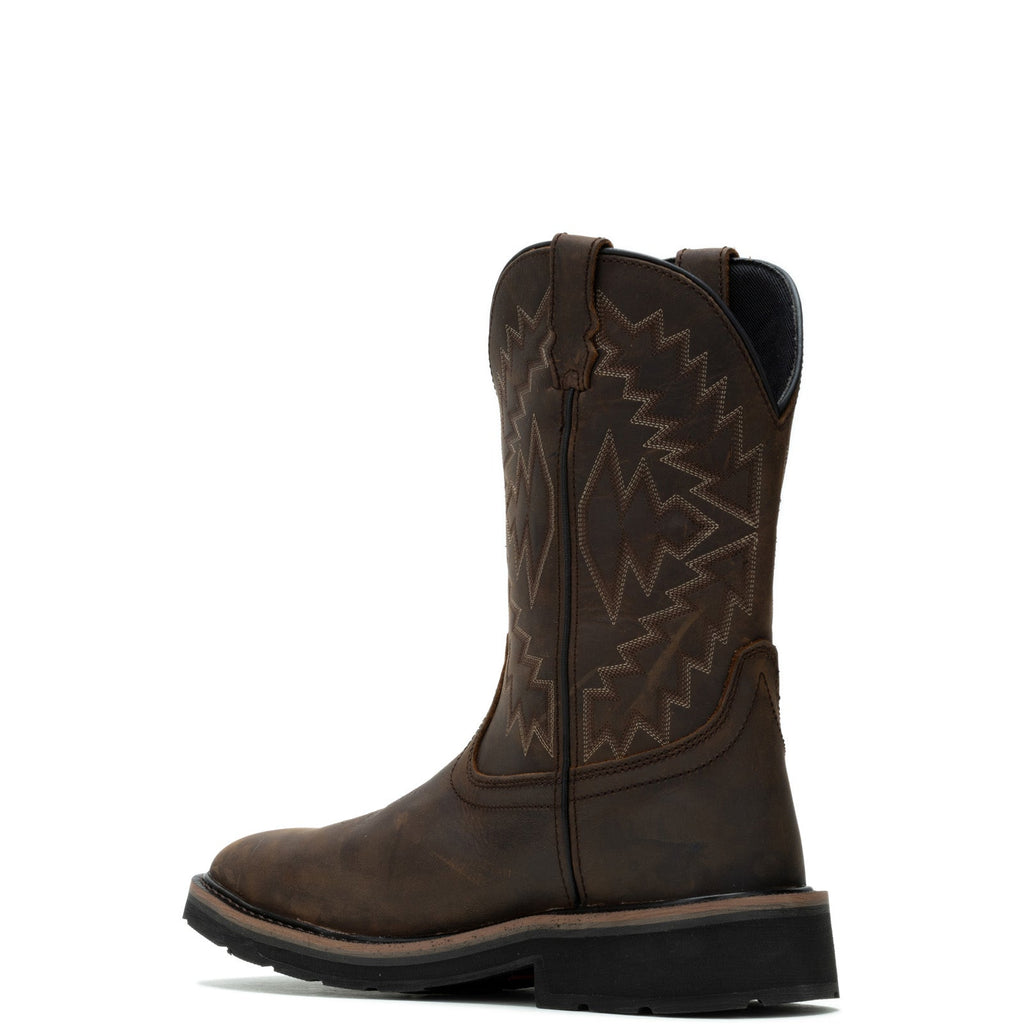Wolverine Rancher Arrow Waterproof Steel Toe Mens Brown Wide Work Boot ...