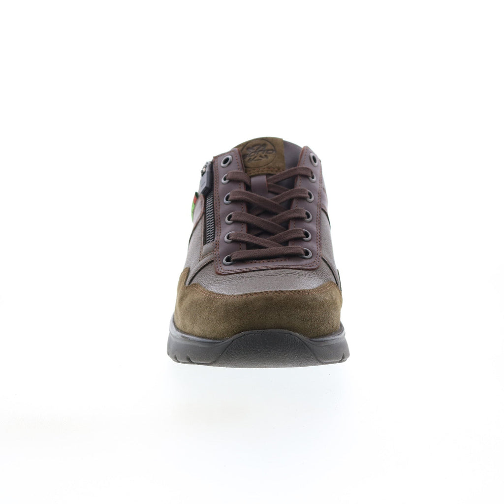 Sano by Mephisto Amory Mens Brown Leather Lace Up Lifestyle Sneakers S ...