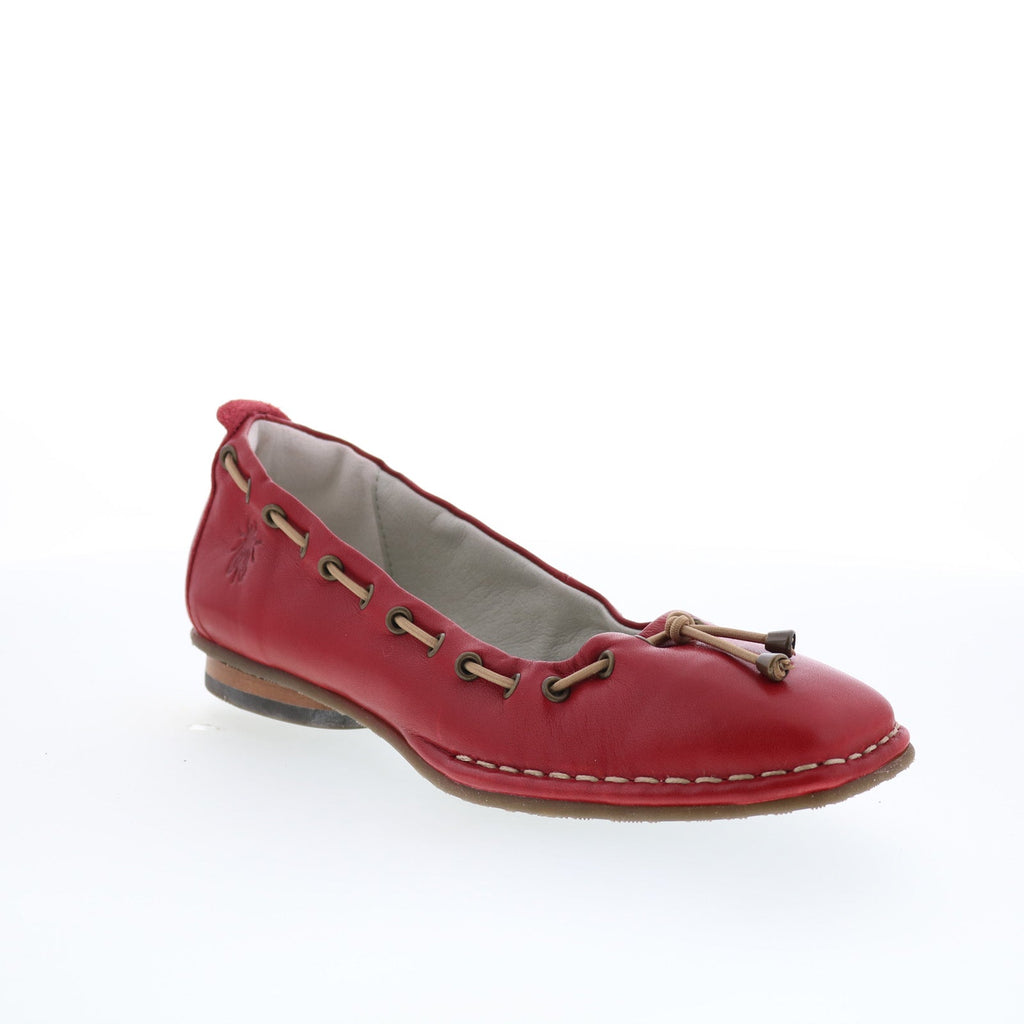 Fly London Bapi BAPI264FLY-000 Womens Red Leather Slip On Ballet Flats ...