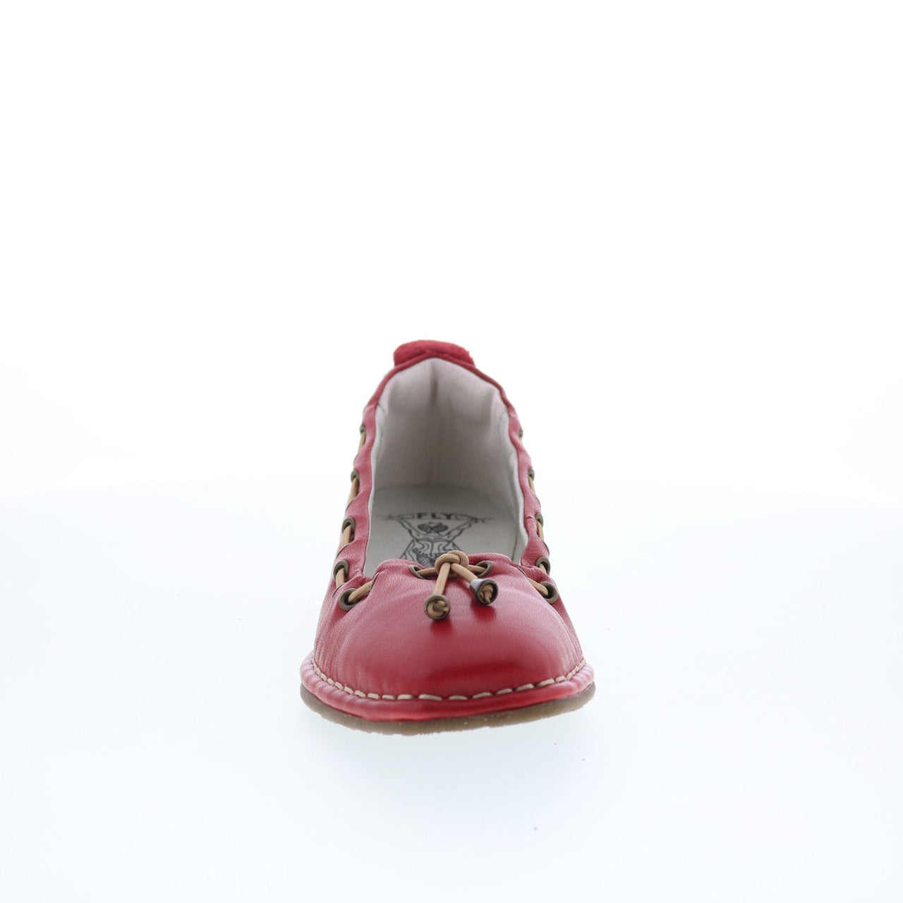 Fly London Bapi BAPI264FLY-000 Womens Red Leather Slip On Ballet Flats ...