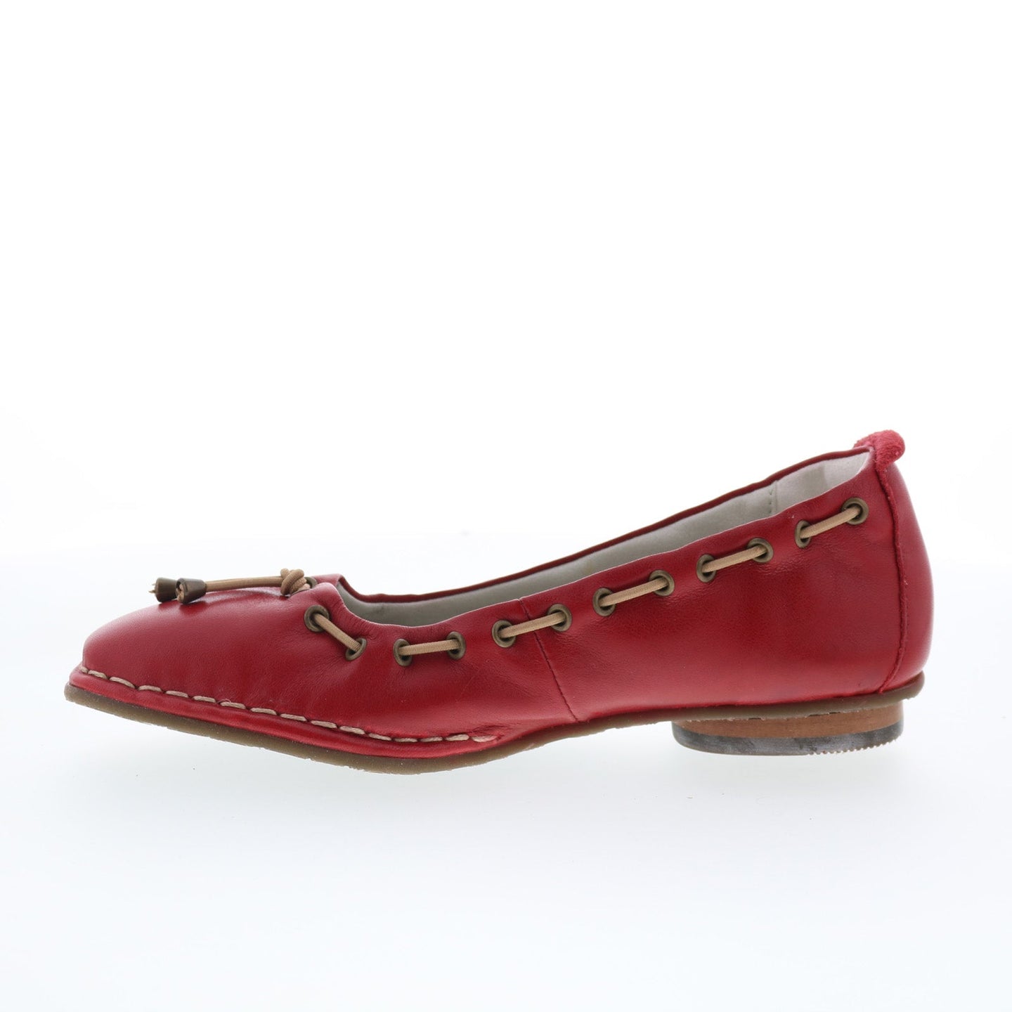 Fly London Bapi BAPI264FLY-000 Womens Red Leather Slip On Ballet Flats ...