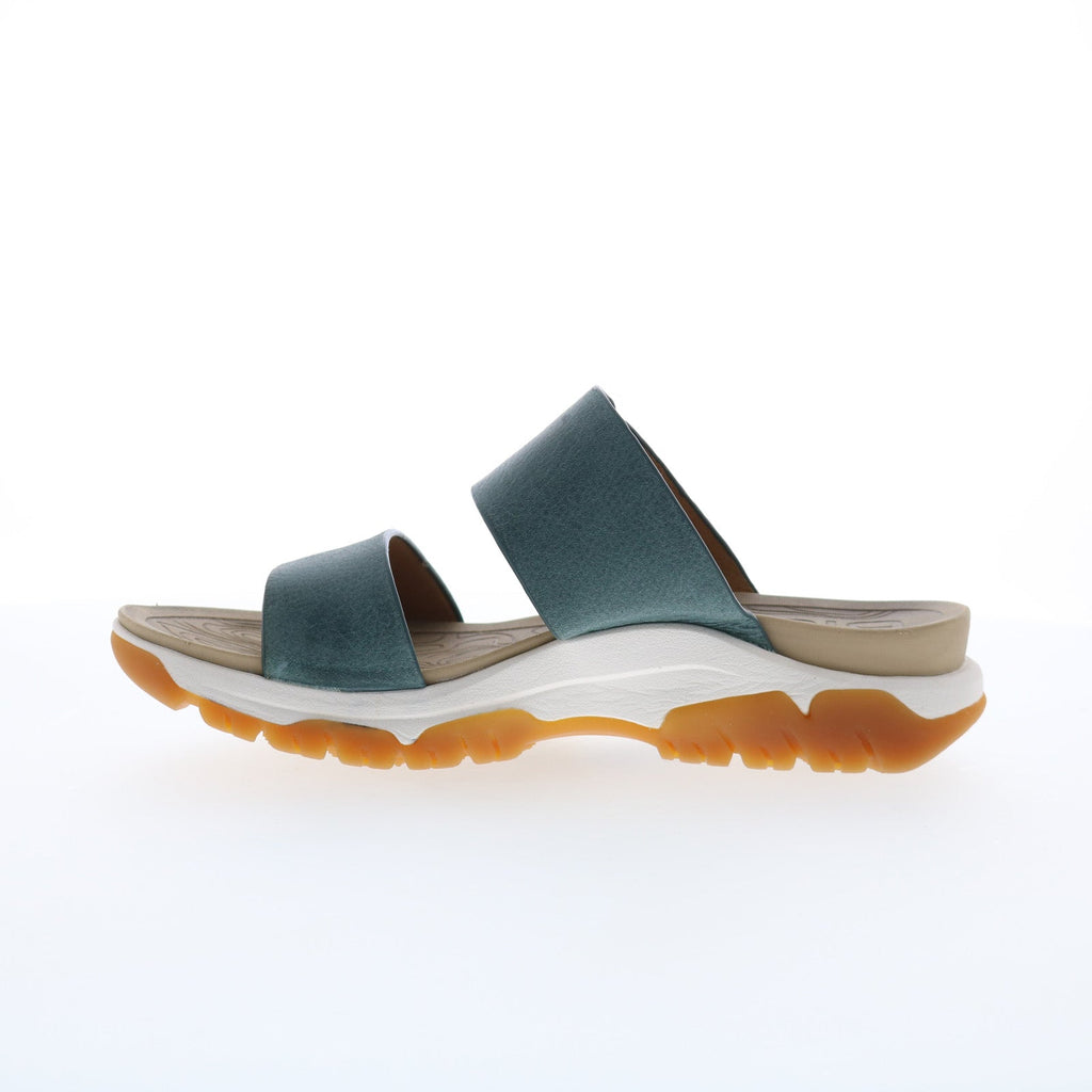 Bionica Nisha BI0020021 Womens Blue Leather Strap Slides Sandals Shoes - Ruze Shoes
