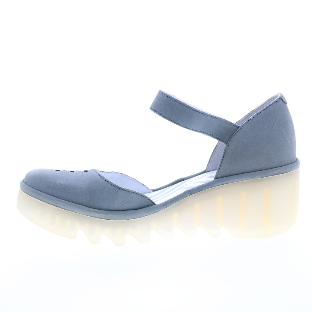 Fly London Biso BISO305FLY-008 Womens Blue Leather Strap Sandals Shoes ...