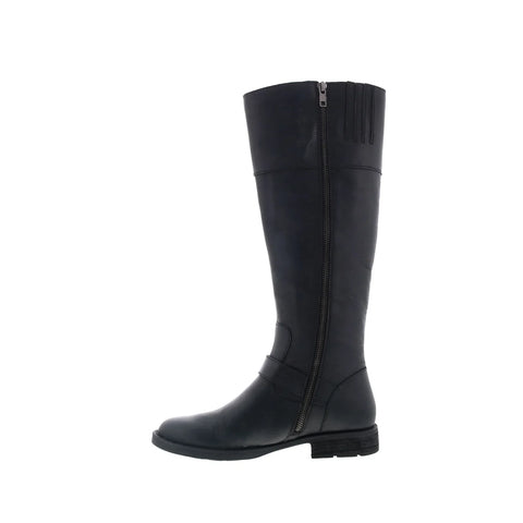 Born Braydon BR0012403 Womens Black Leather Zipper Knee High Boots ...