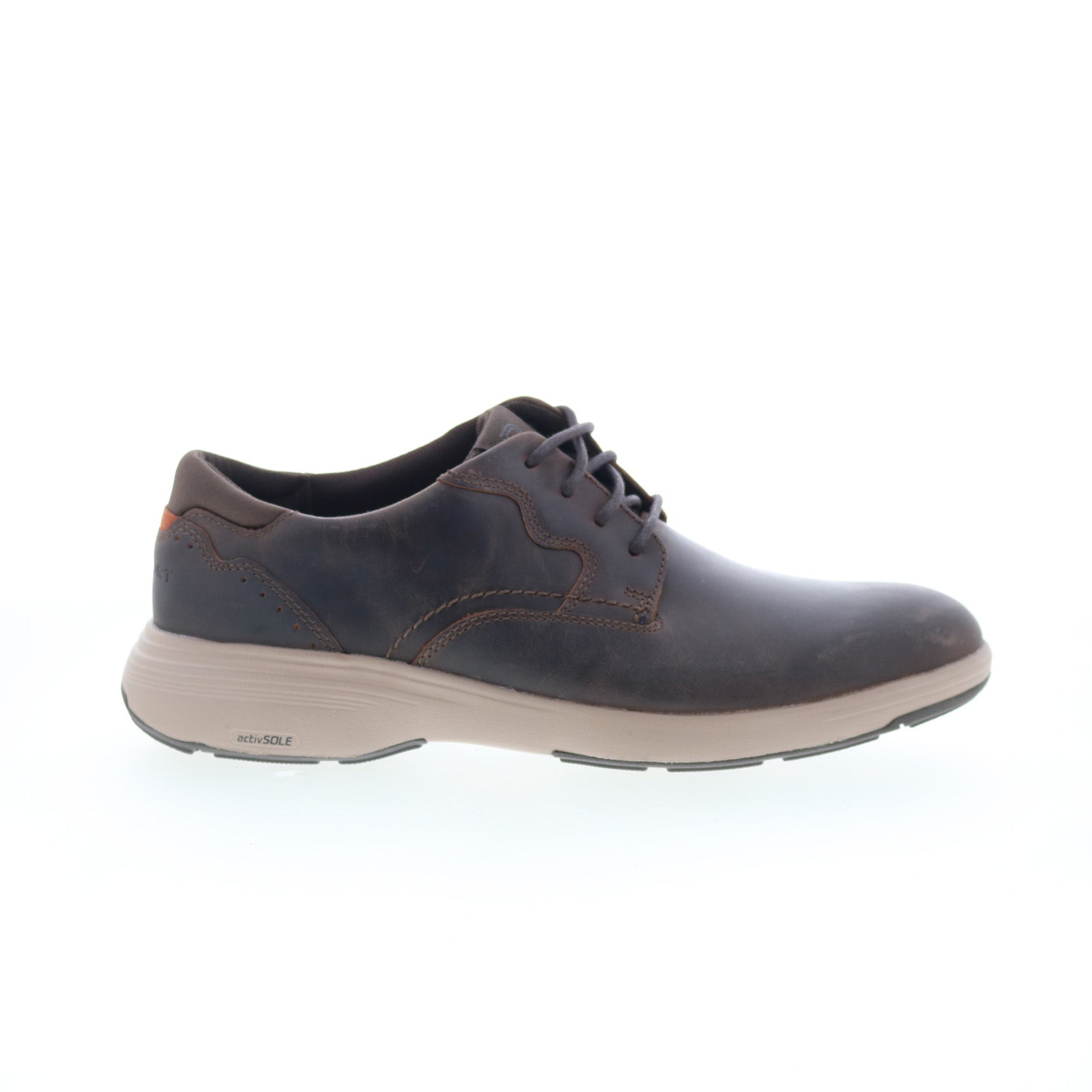 Rockport Noah Plain Toe Mens Brown Wide Oxfords & Lace Ups Plain Toe S ...