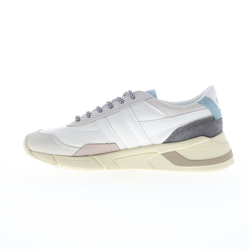 Gola Eclipse Trident CLA596 Womens White Leather Lifestyle Sneakers Sh ...
