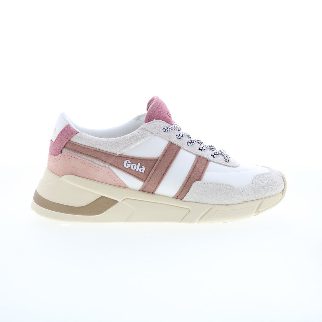 Gola Eclipse Pure CLB400 Womens White Suede Lace Up Lifestyle Sneakers ...