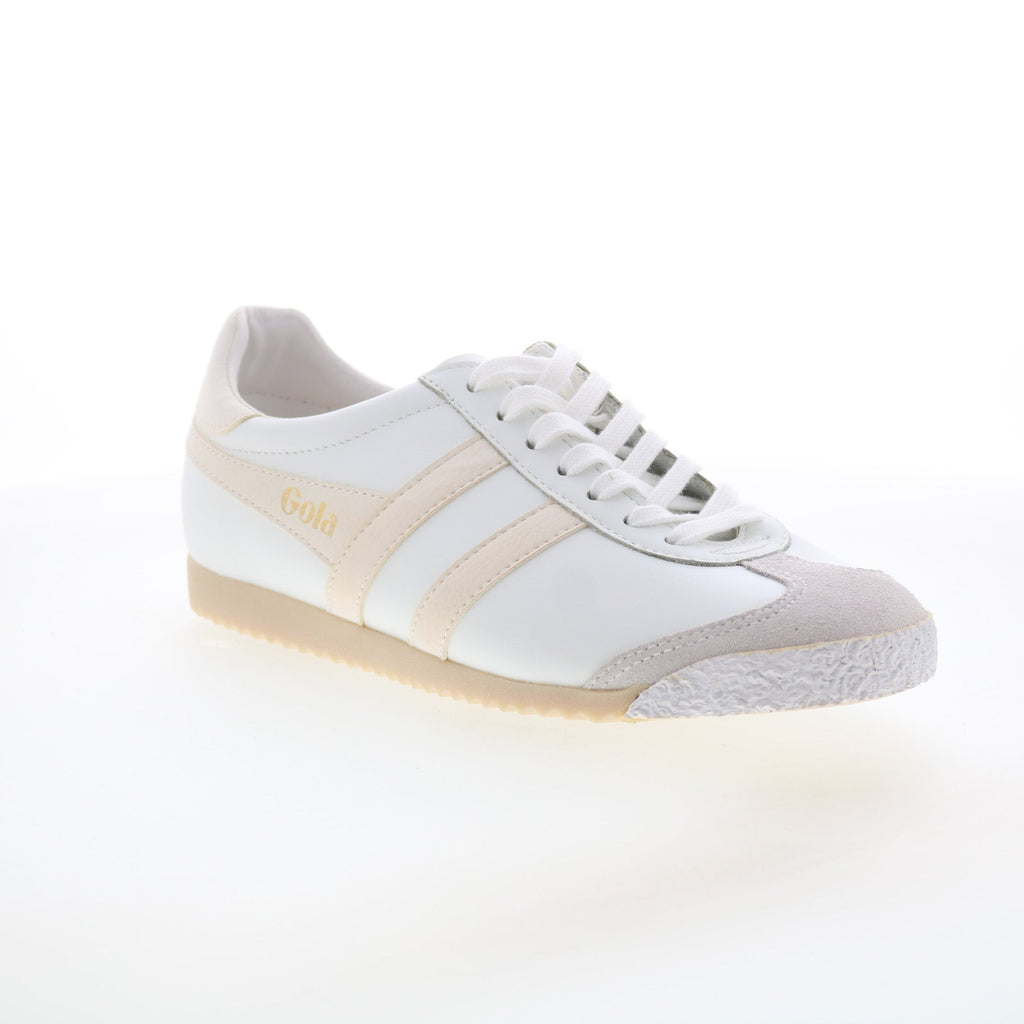 Gola Harrier 50 Leather CMA504 Mens White Leather Lifestyle Sneakers S ...