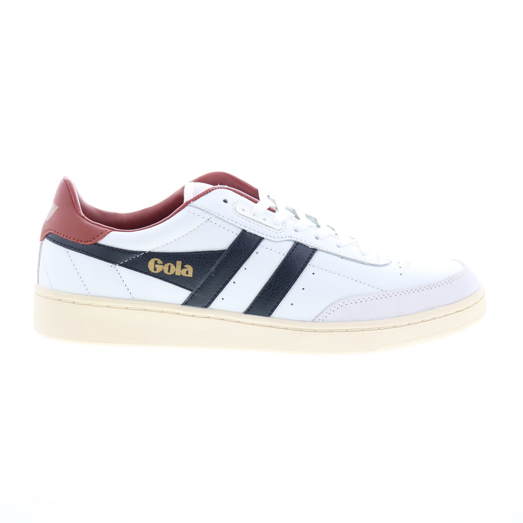 Gola Contact Leather CMB261 Mens White Leather Lifestyle Sneakers Shoe ...