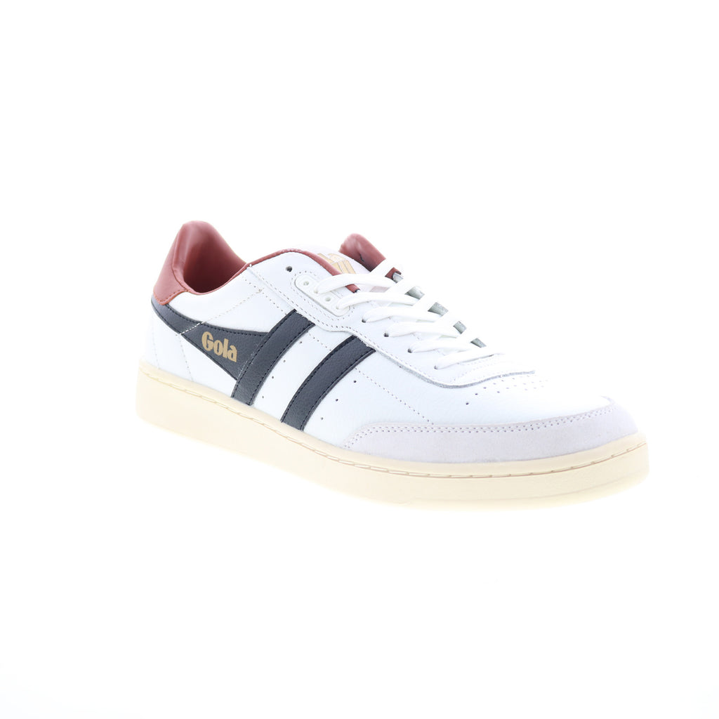 Gola Contact Leather CMB261 Mens White Leather Lifestyle Sneakers Shoe ...