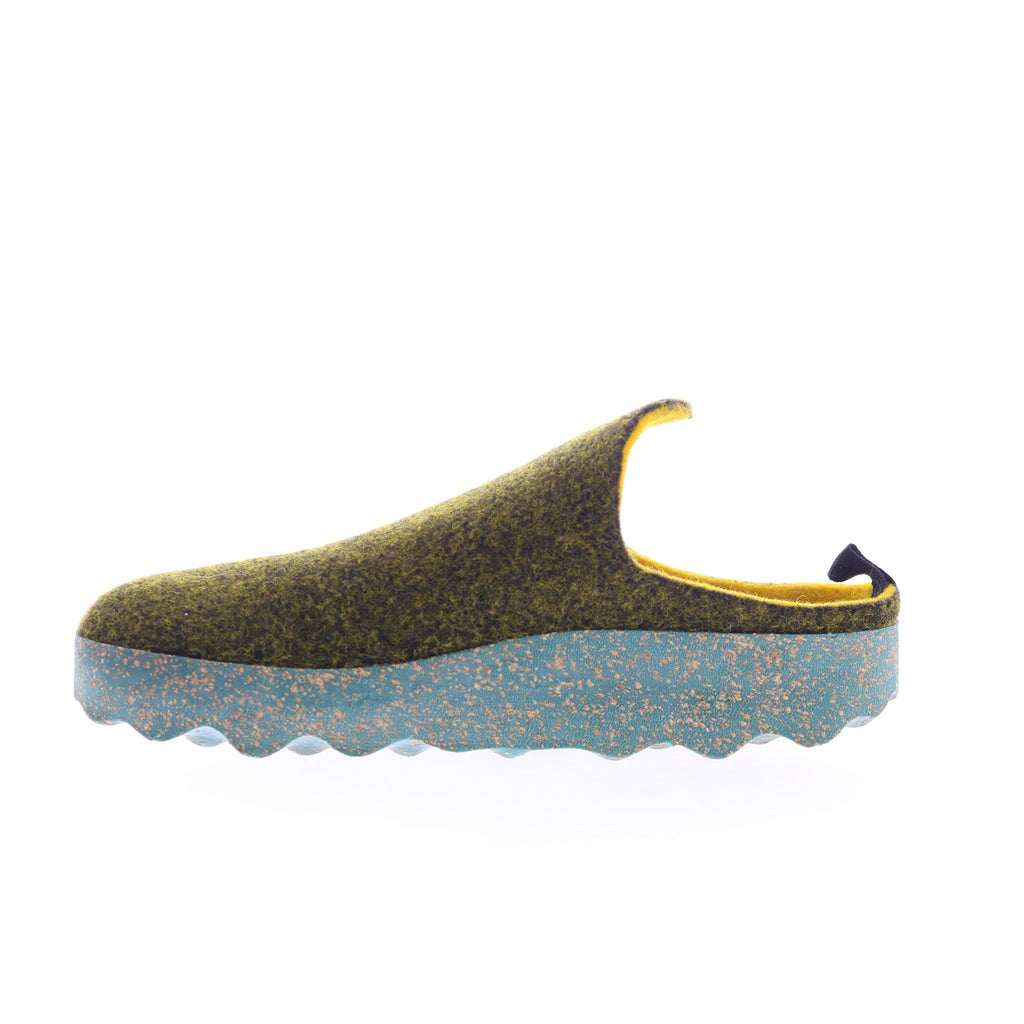 Asportuguesas Come COME023ASP-014 Womens Green Slip On Clog Flats Shoe ...