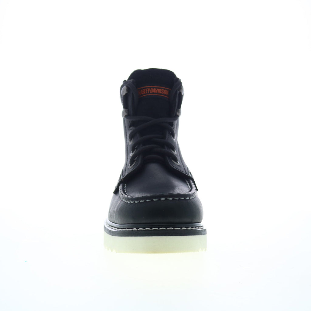 Harley-Davidson Beau 7.5" D93135D Mens Black Leather Motorcycle Boots ...