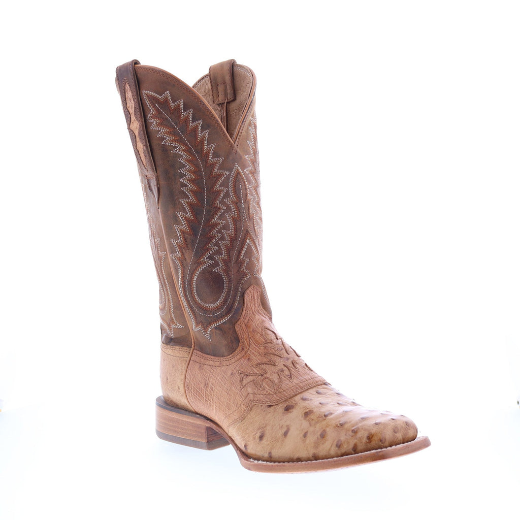 Durango Premium Exotic Full Quill Ostrich Mens Brown Wide Western Boot ...