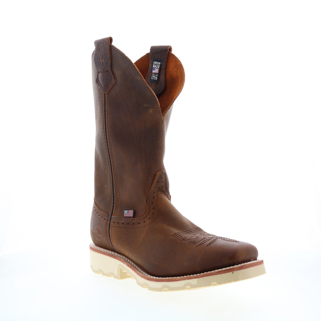 Double H Wooten Steel Toe Square Toe Roper 12" Mens Brown Work Boots ...