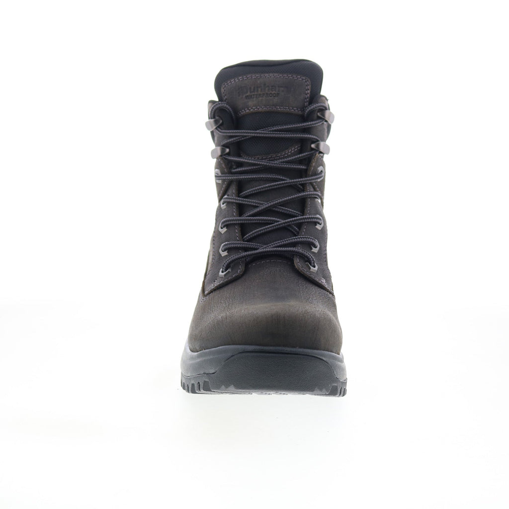 Dunham 8000Works Waterproof 6" Plain Toe Mens Gray Extra Wide 4E Boots ...