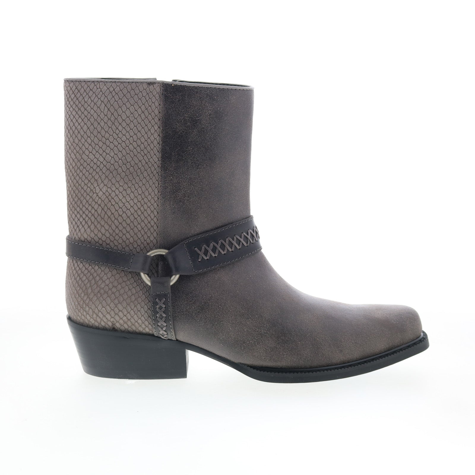Dingo Butch Cowboy Boots DI-219 Mens Gray Leather Zipper Western Boots ...