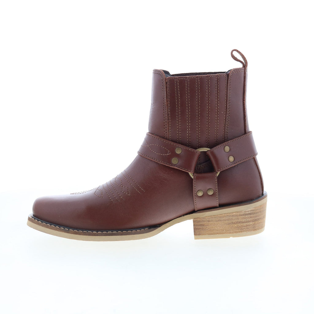 Dingo Black Bart Square Toe Boot DI-282 Mens Brown Leather Western Boo ...