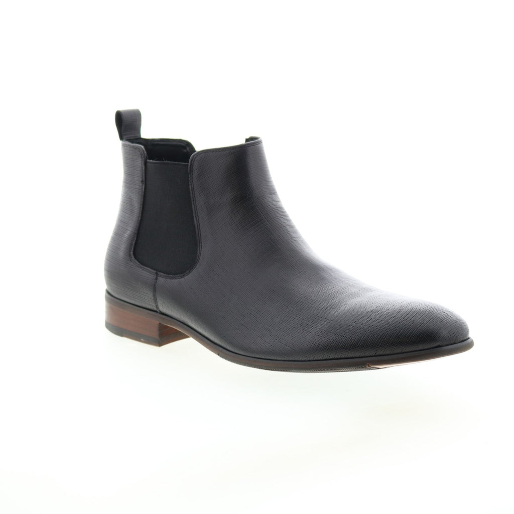 English Laundry Kipp EL2461B Mens Black Leather Slip On Chelsea Boots ...
